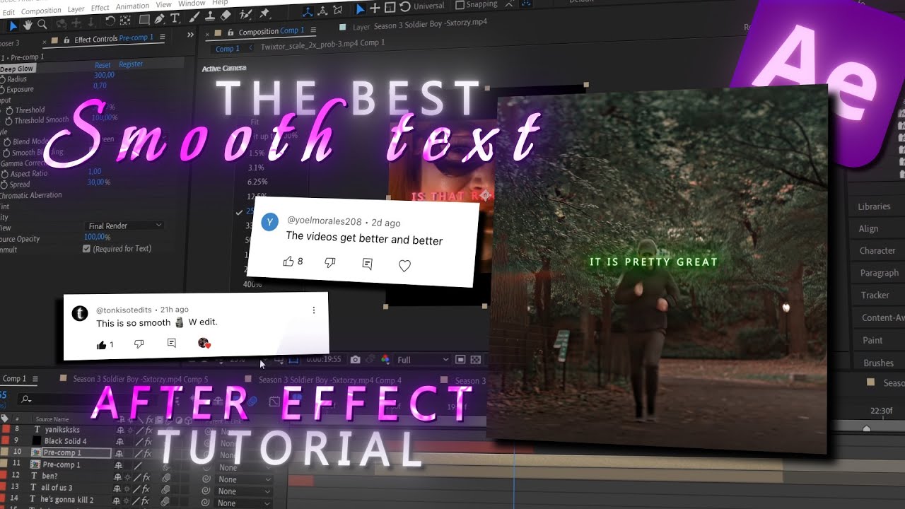 Your Edits Need These Text Effects After Effects Tutorial Smooth