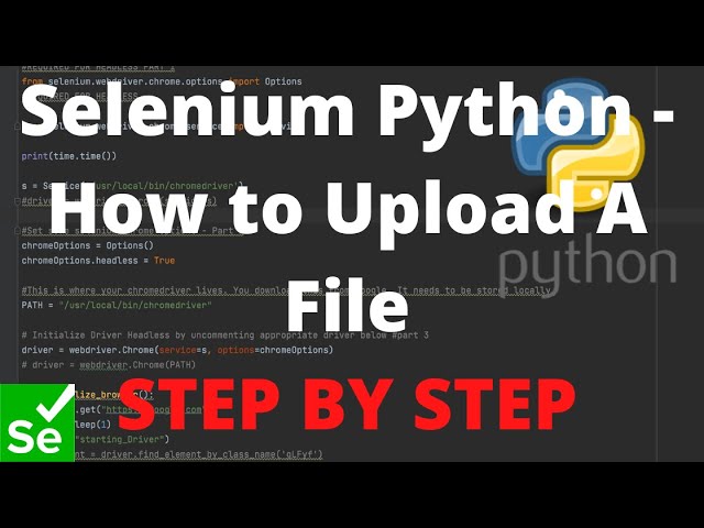 Upload File Selenium Webdriver Python Tutorial Dev Community How To