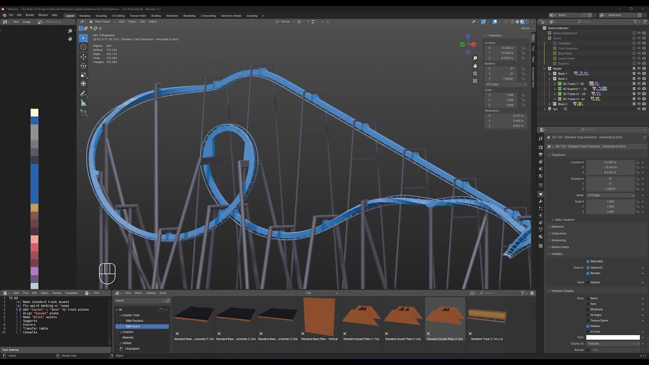 Let S Make A Roller Coaster In Blender Supports Part 1 Youtube