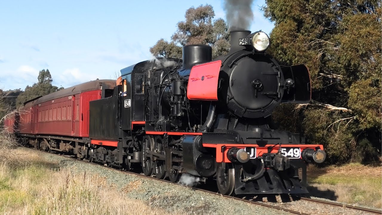 J 549 On The Victorian Goldfields Railway 4k Youtube
