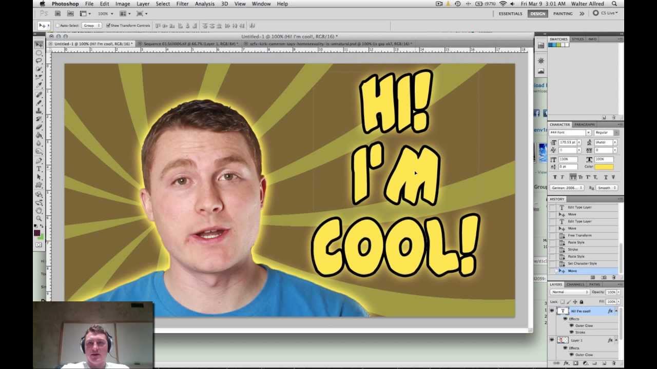 Custom Thumbnails For Youtube Photoshop Tutorial Youtube