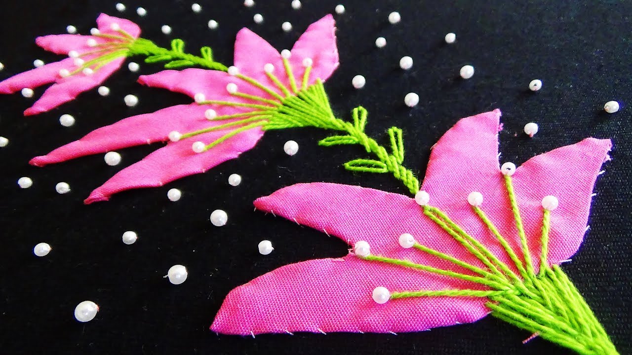 Hand Embroidery Applique Work Youtube