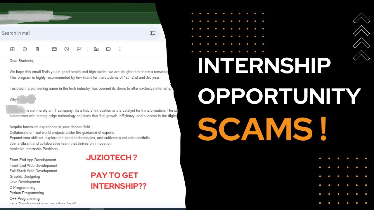 Thats How They Fool You By Internship Programs Internship Fraud