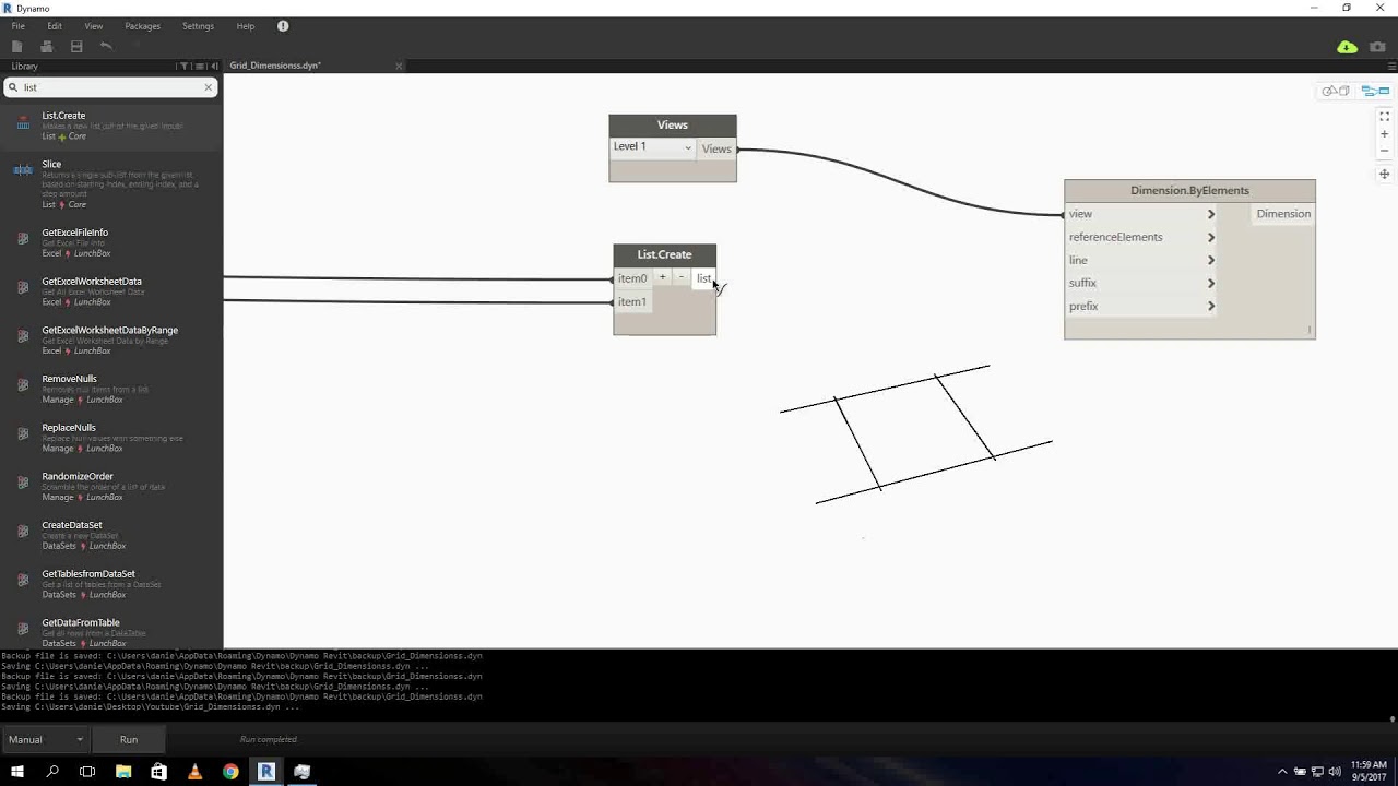Dynamo Grid Dimension Tutorial P 2 Youtube