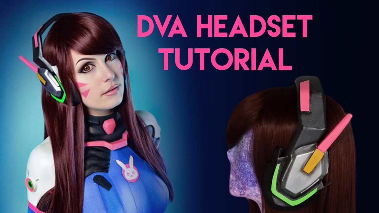 D Va Cosplay Headset Tutorial Eva Foam Youtube