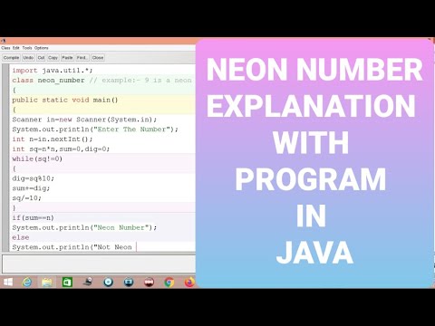 Neon Number Explanation With Program In Java By Martial Java Class 9