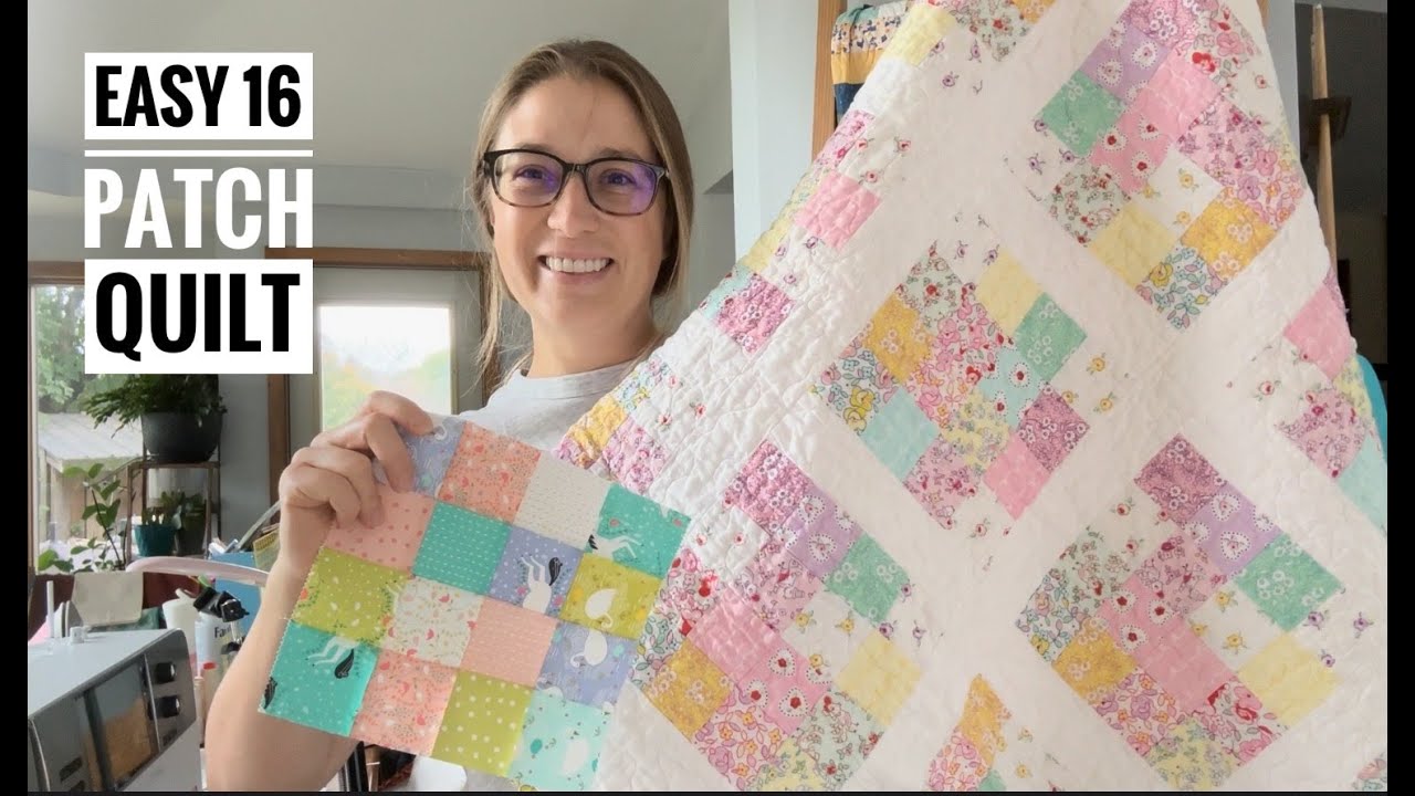 Working On An Easy 16 Patch Quilt Vlog Youtube