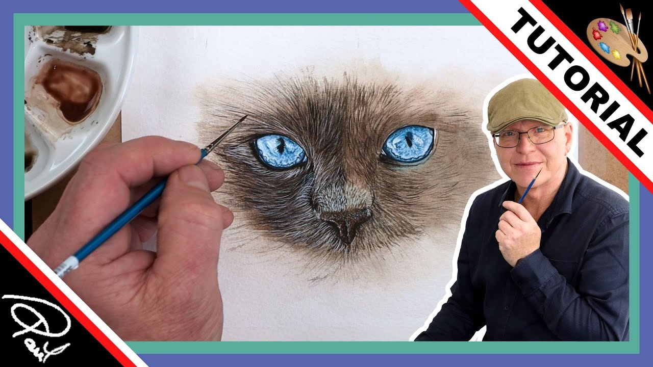Watercolor Cat Painting Tutorial Youtube