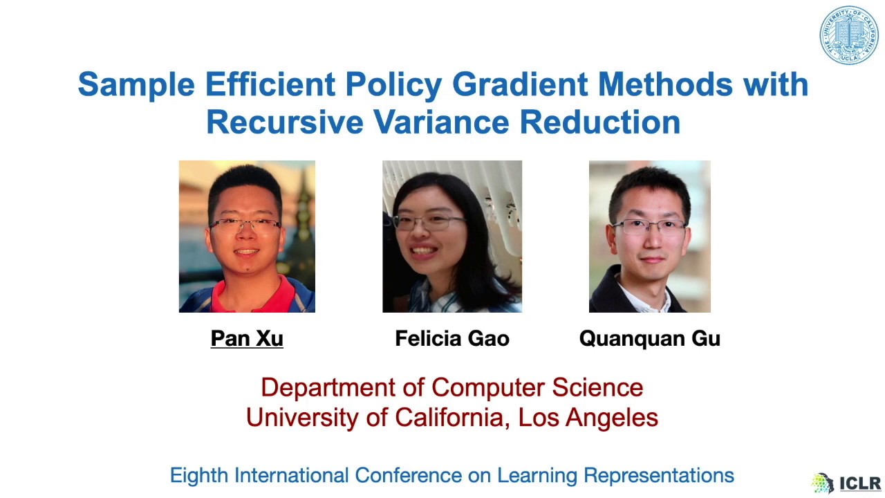Sample Efficient Policy Gradient Methods With Recursive Variance