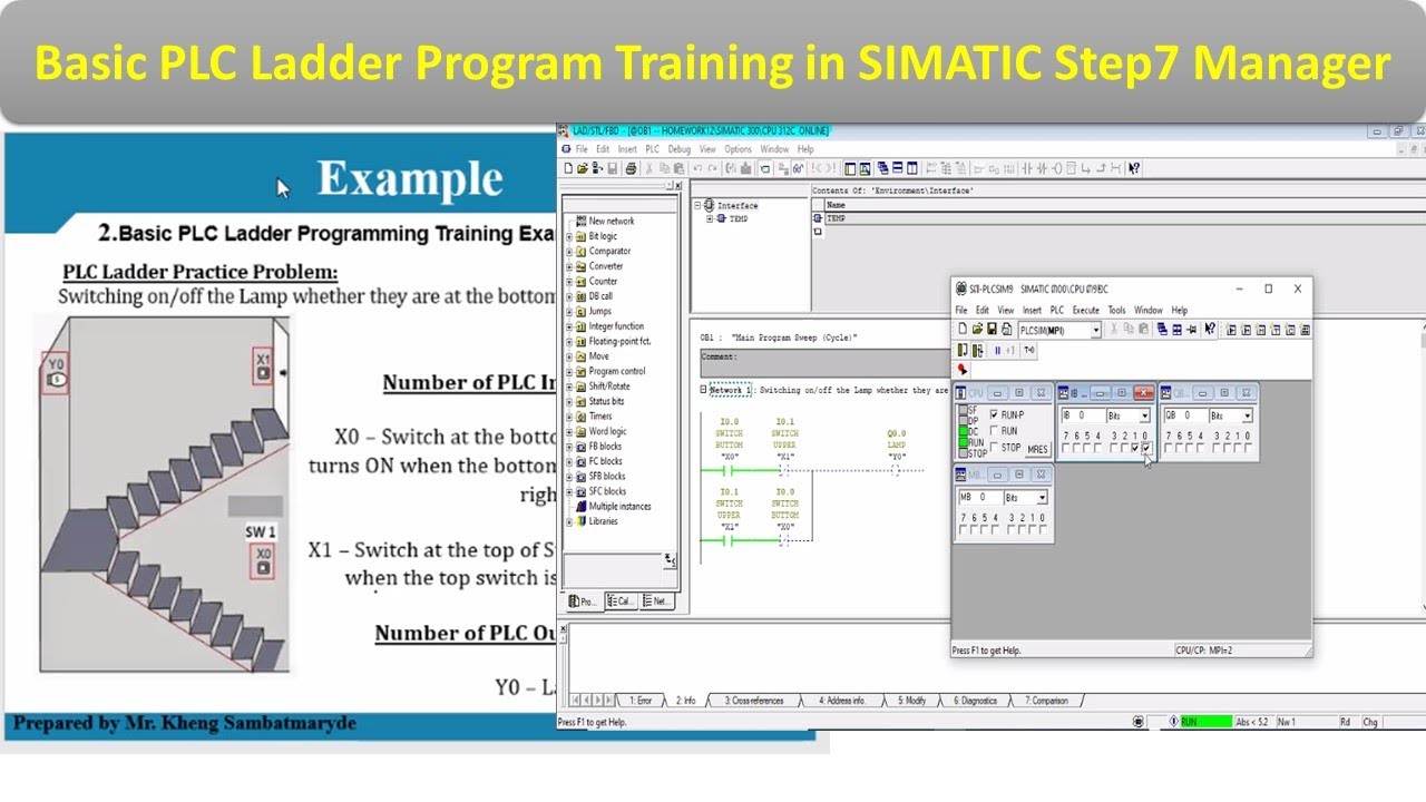 Basic Plc Program Training In Simatic Step7 Manager How To Simulation