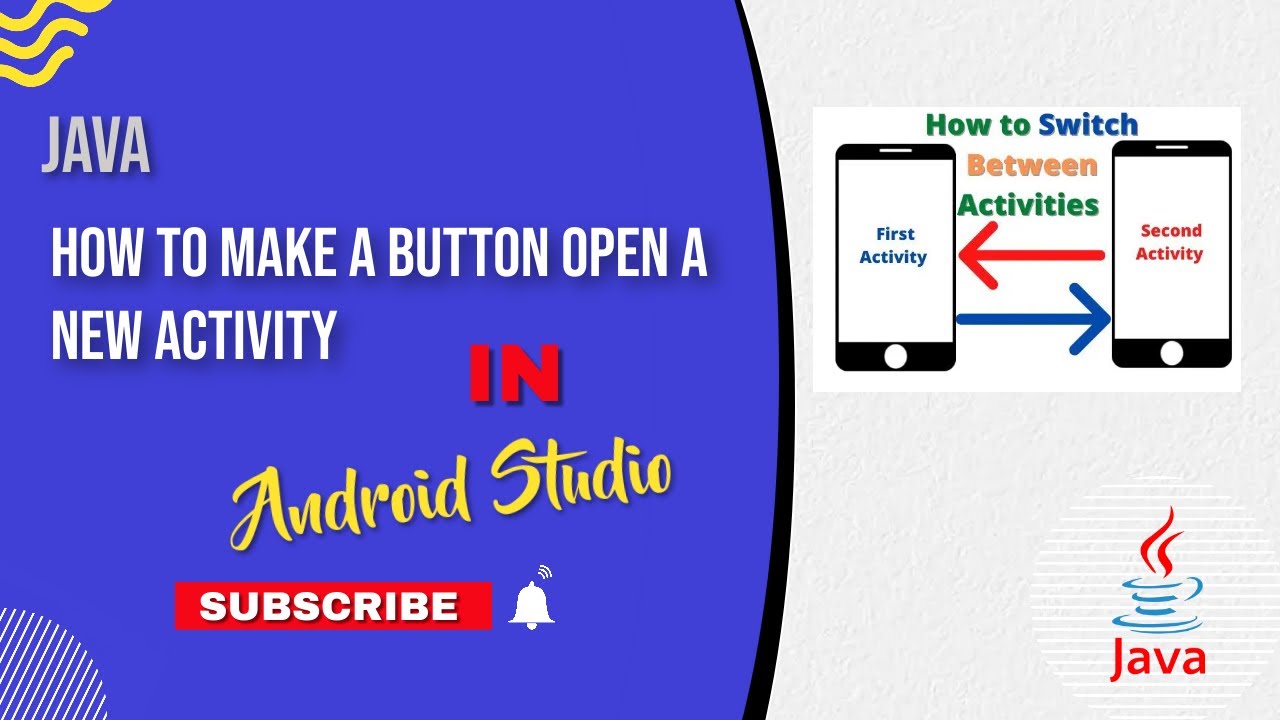 How To Make A Button Open A New Activity Android Studio Tutorial 2024