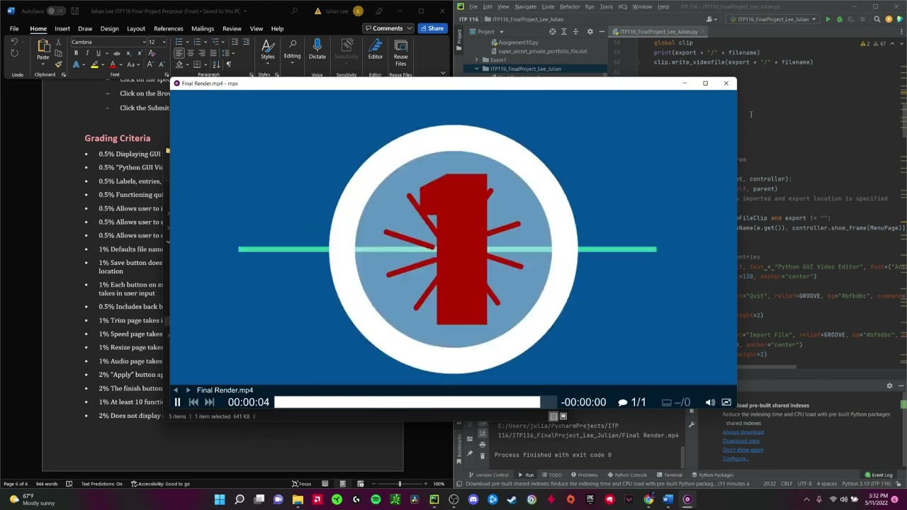 Python Gui Video Editor Demonstration Youtube