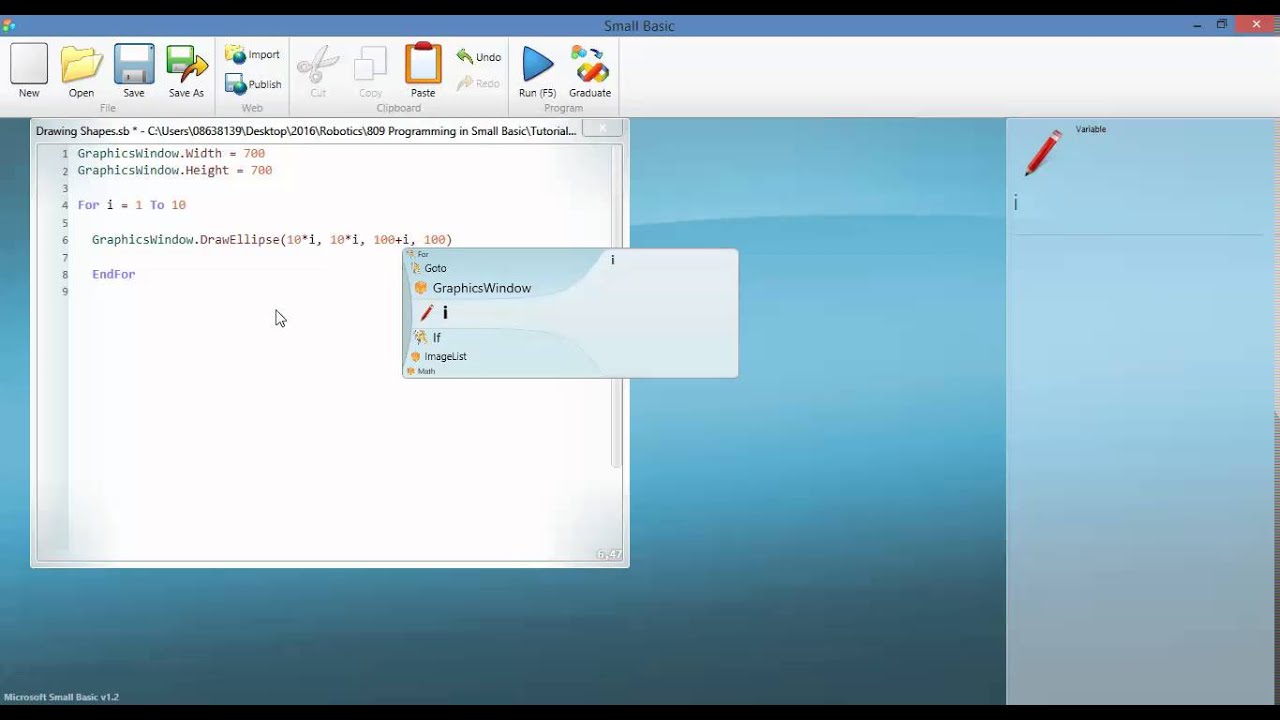 13a Drawing Shapes Bonus Small Basic Tutorial Youtube