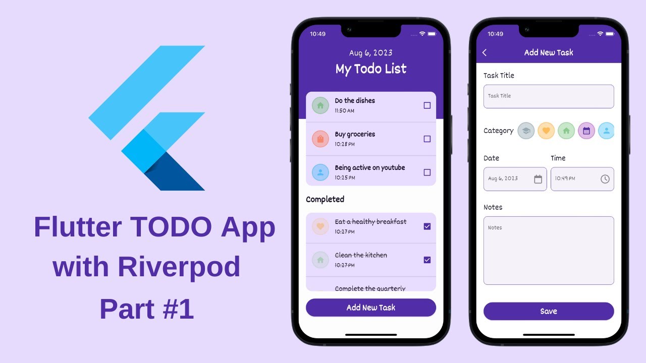Flutter Todo App Tutorial Riverpod State Management Sqflite Part