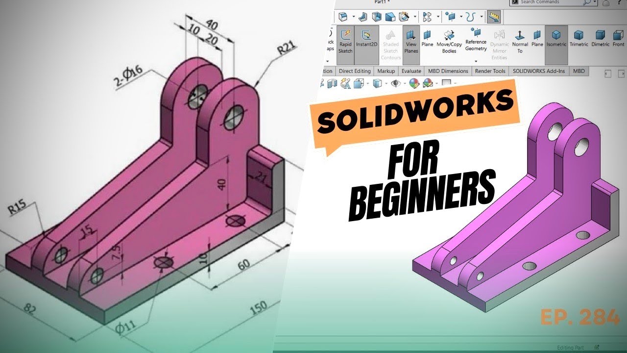 Solidworks Tutorial For Beginners Exercise Youtube