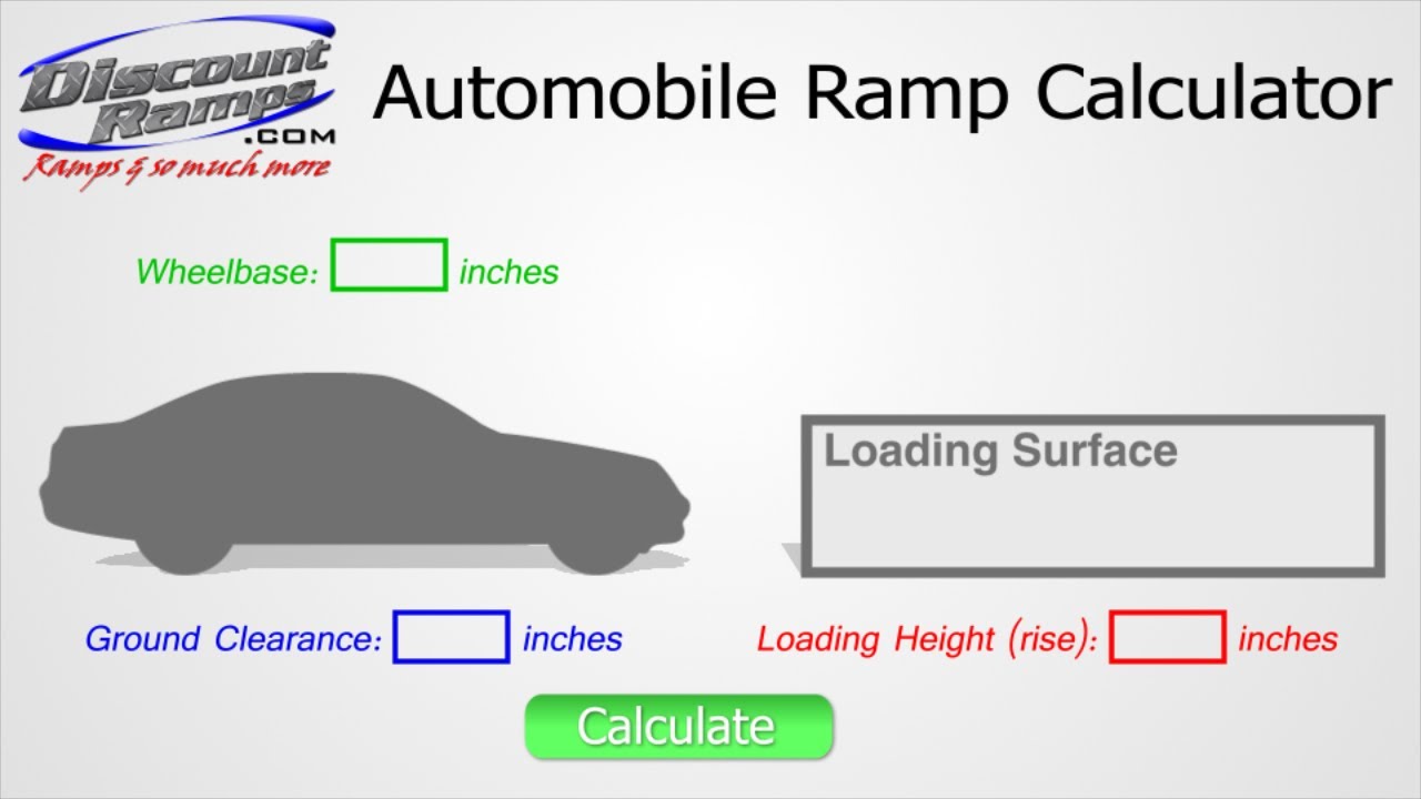 Using The Automobile Ramp Calculator Youtube