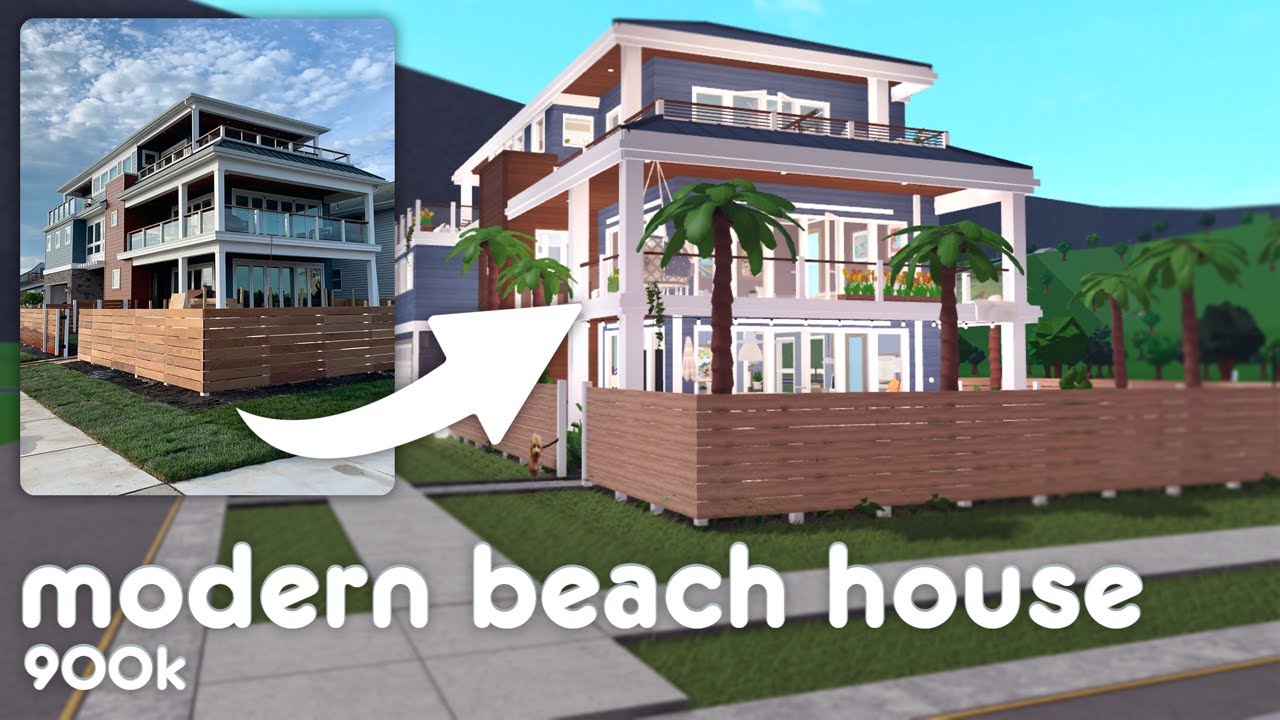 Bloxburg Modern Beach House 20k At Kaitlyn Joseland Blog