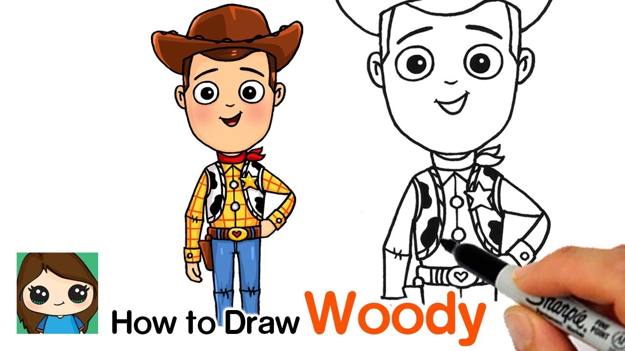 How To Draw Sheriff Woody Toy Story