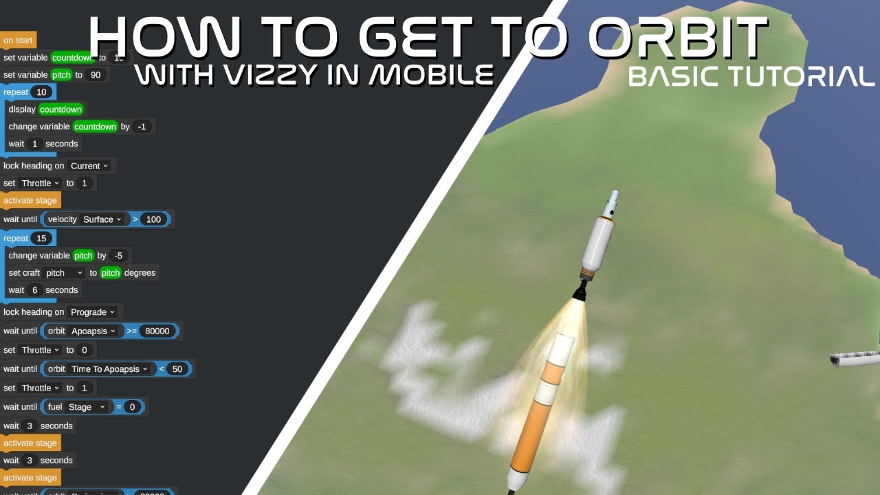 Simplerockets 2 Mobile Vizzy Tutorial Basic Orbit 7 Youtube