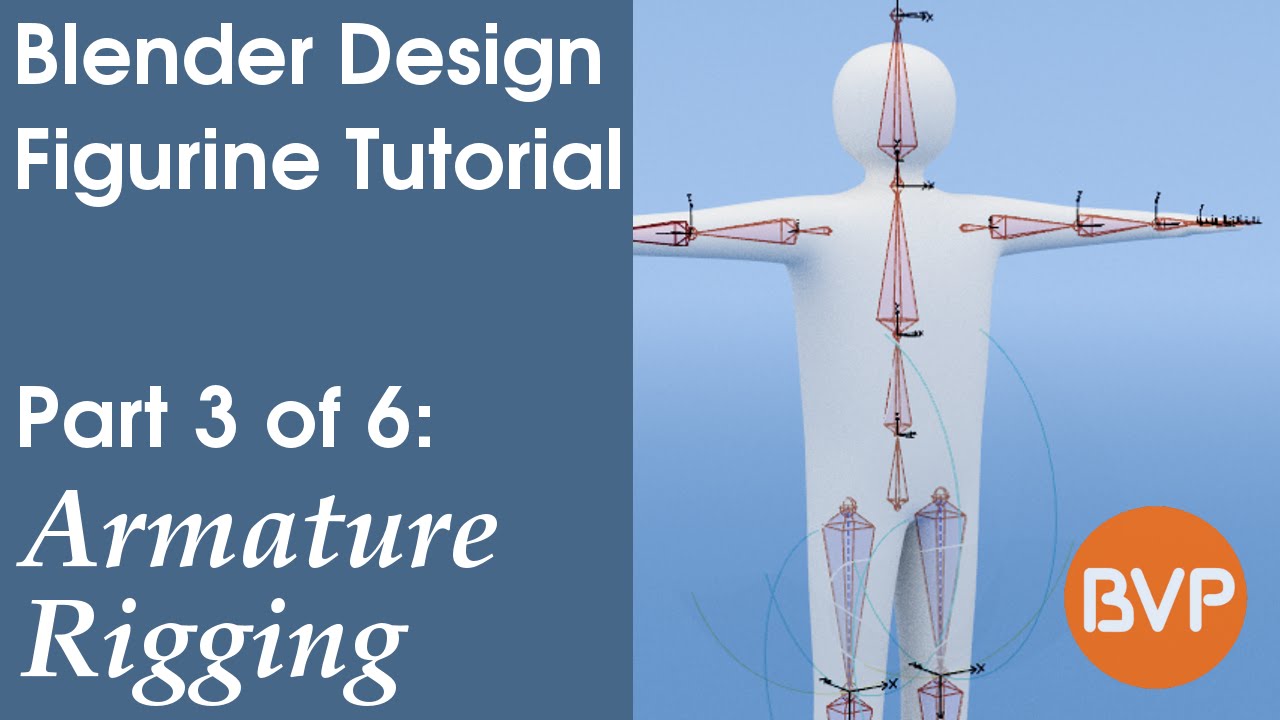 Blender Design Figurine Part 3 Armature Rigging Youtube