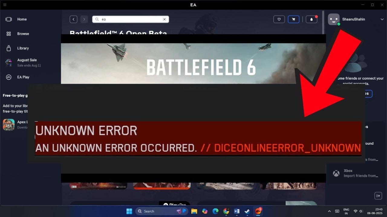 How To Fix Battlefield 6 Unknown Error An Unknown Error Occurred