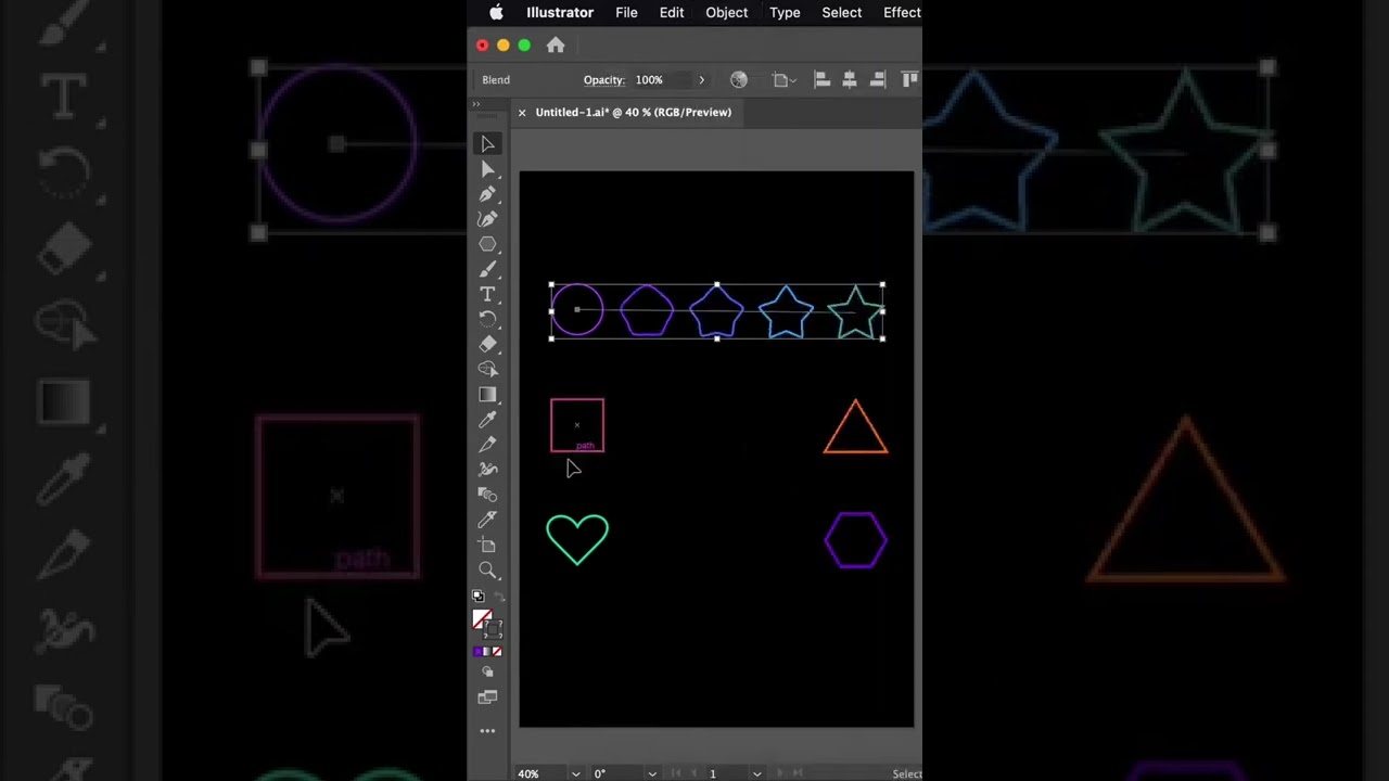 Making Blend Effects In Adobe Illustrator Youtube