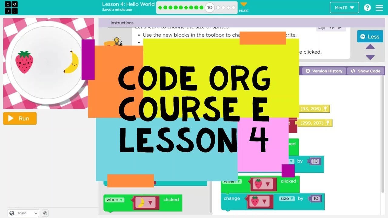 Code Org Course E Lesson 4 Hello World Code Org Lesson 4 Answers