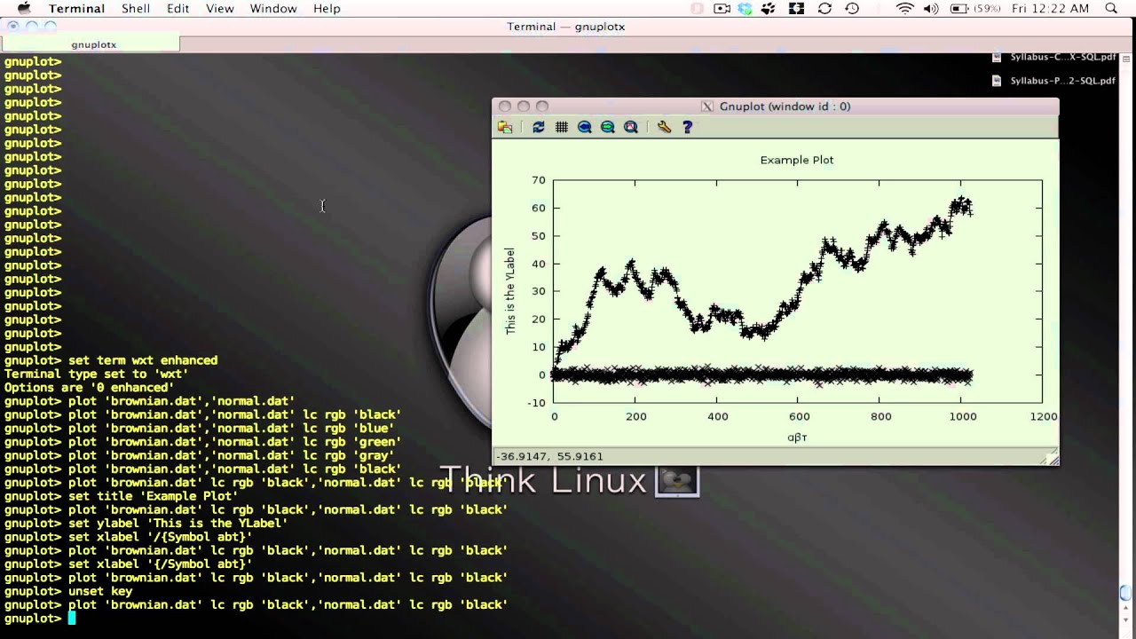 Gnuplot Tutorlal Part 01 Youtube