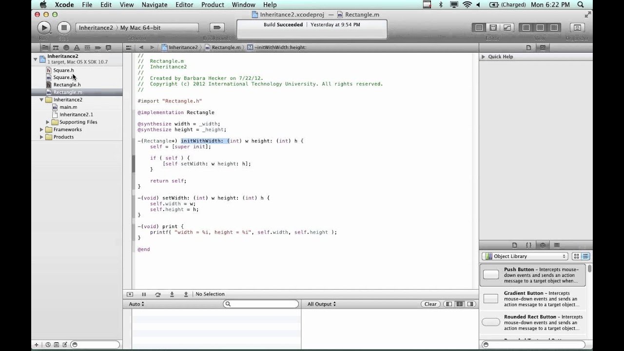 Objective C Programming Lecture 5b Youtube
