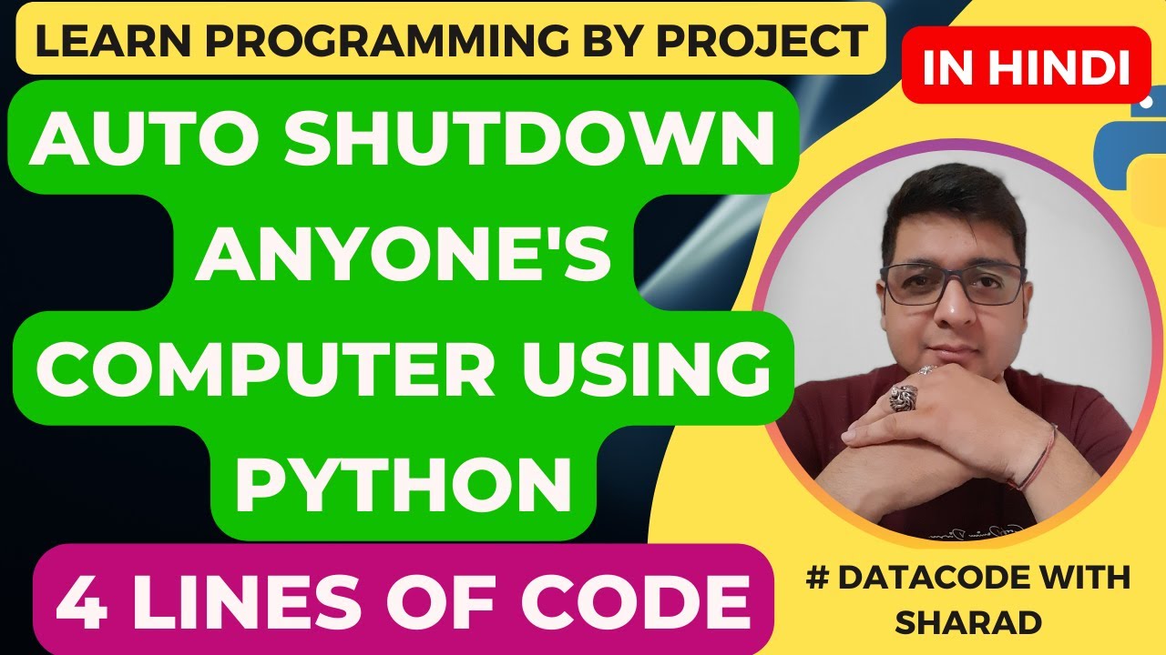 Auto Shutdown Computer With 4 Lines Of Python Code Shutdown Your Pc