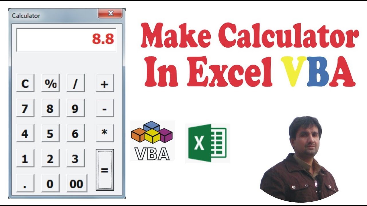 Make Calculator In Excel Vba Calculator In Excel Youtube