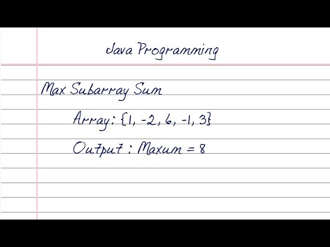 The Maximum Subarray Problem Explained Youtube