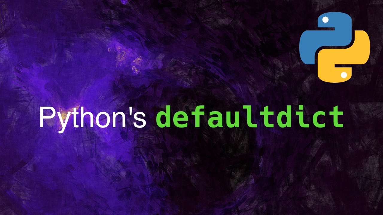 Python S Defaultdict Youtube