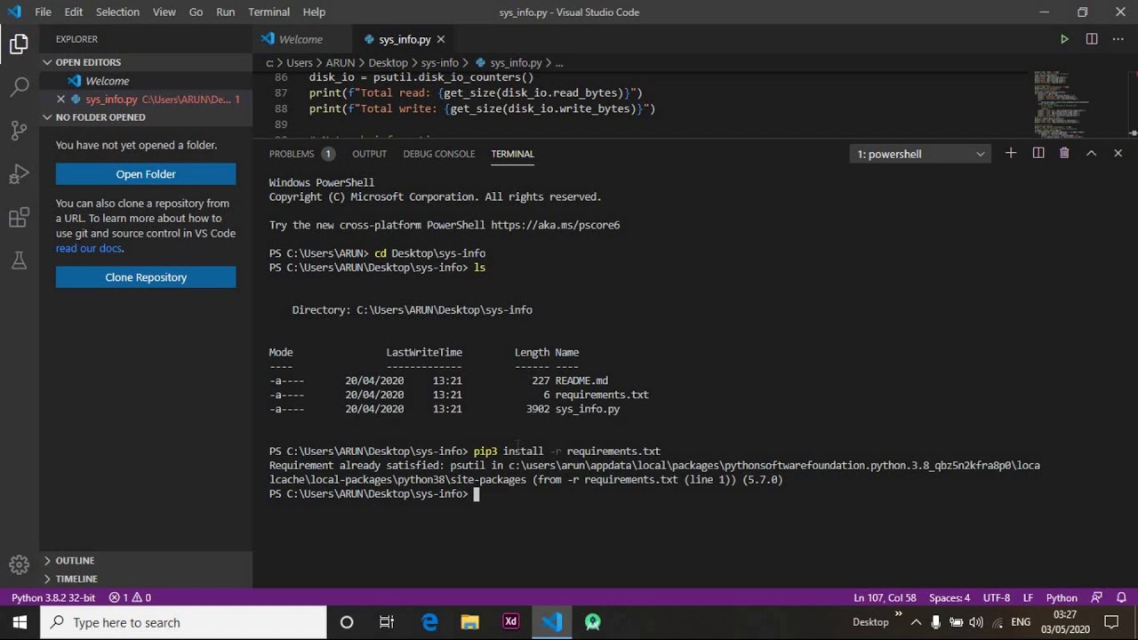 How To Get Hardware And System Information In Python Youtube