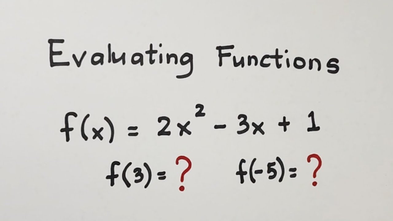 How To Evaluate Functions Evaluating Function General Mathematics