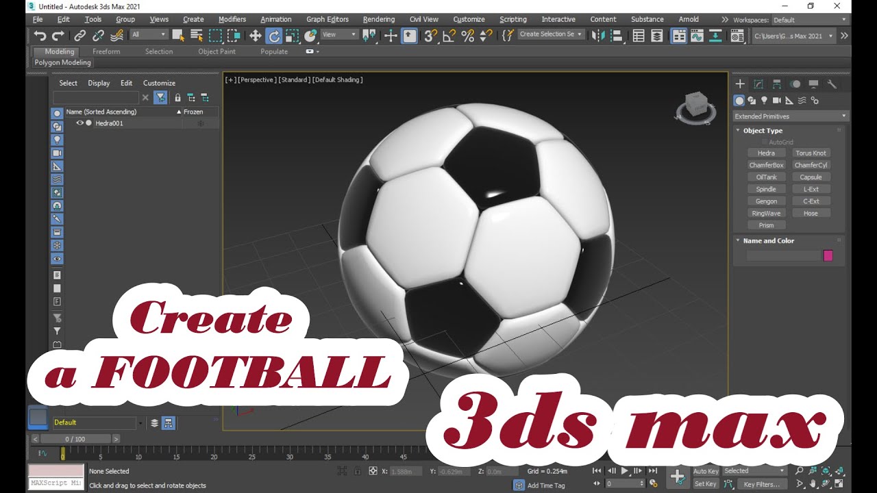3ds Max Football Modeling Tutorial For Beginner Youtube