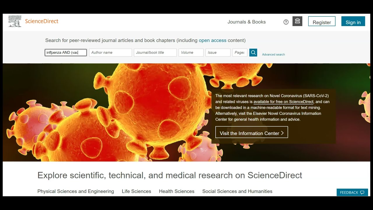 Searching In Sciencedirect Youtube