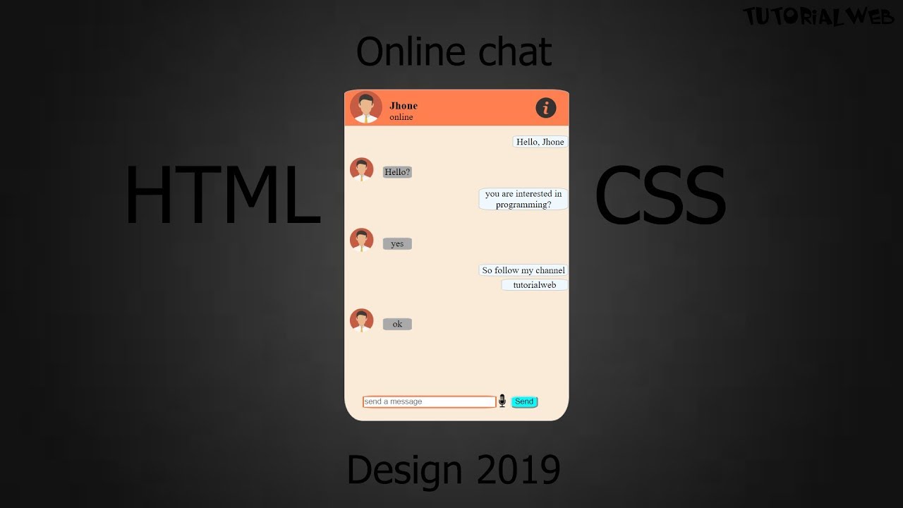 Online Chat Html Css Design 2019 Youtube
