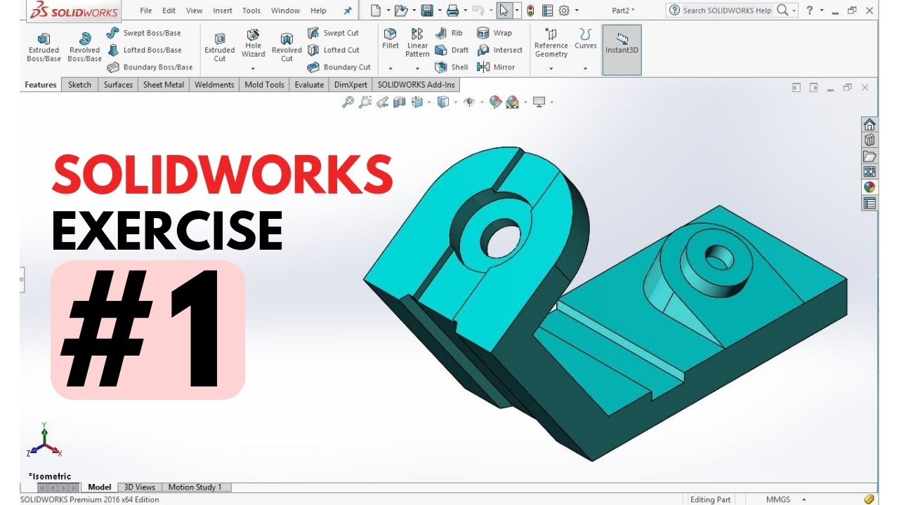 Solidworks Exercise 1 Youtube