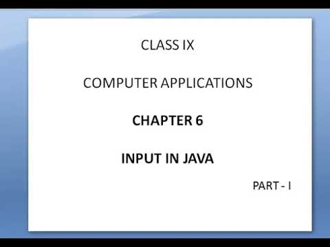 Class Ix Subject Computer Applications Chapter 6 Input In Java