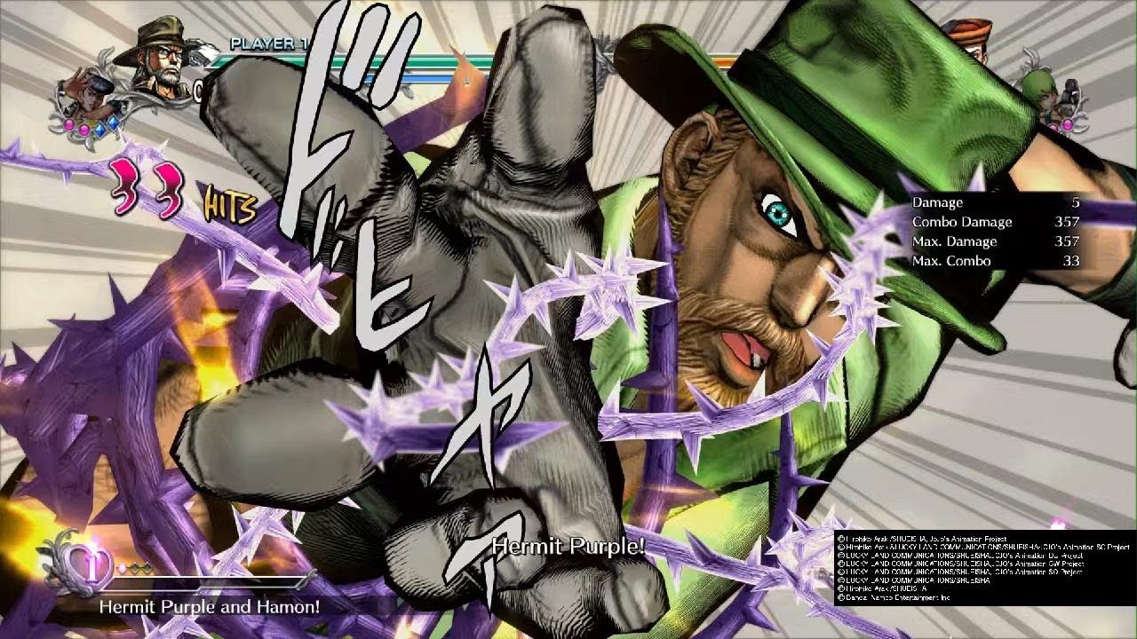 Jjba Asbr Old Joseph 62 Combo Youtube