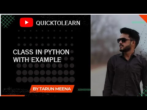 Introduction Of Class In Python Tarun Meena Python