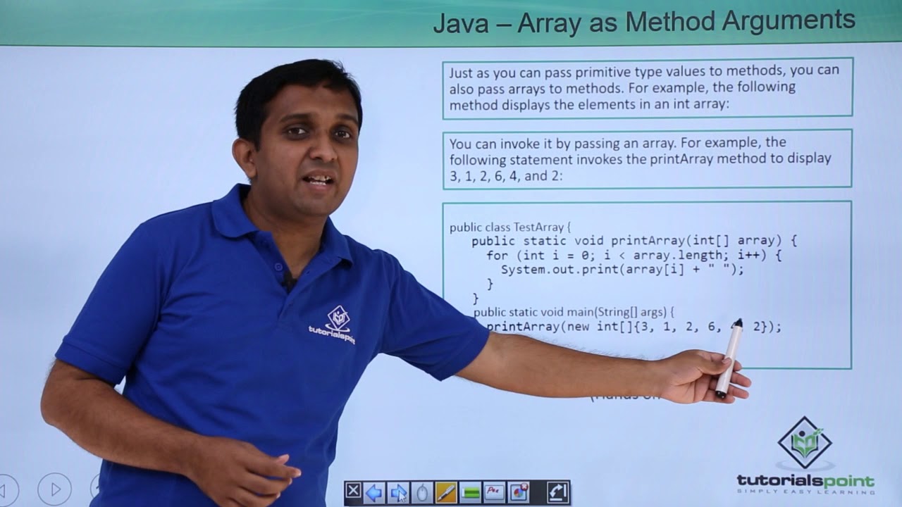 Java Array As Method Argument Youtube