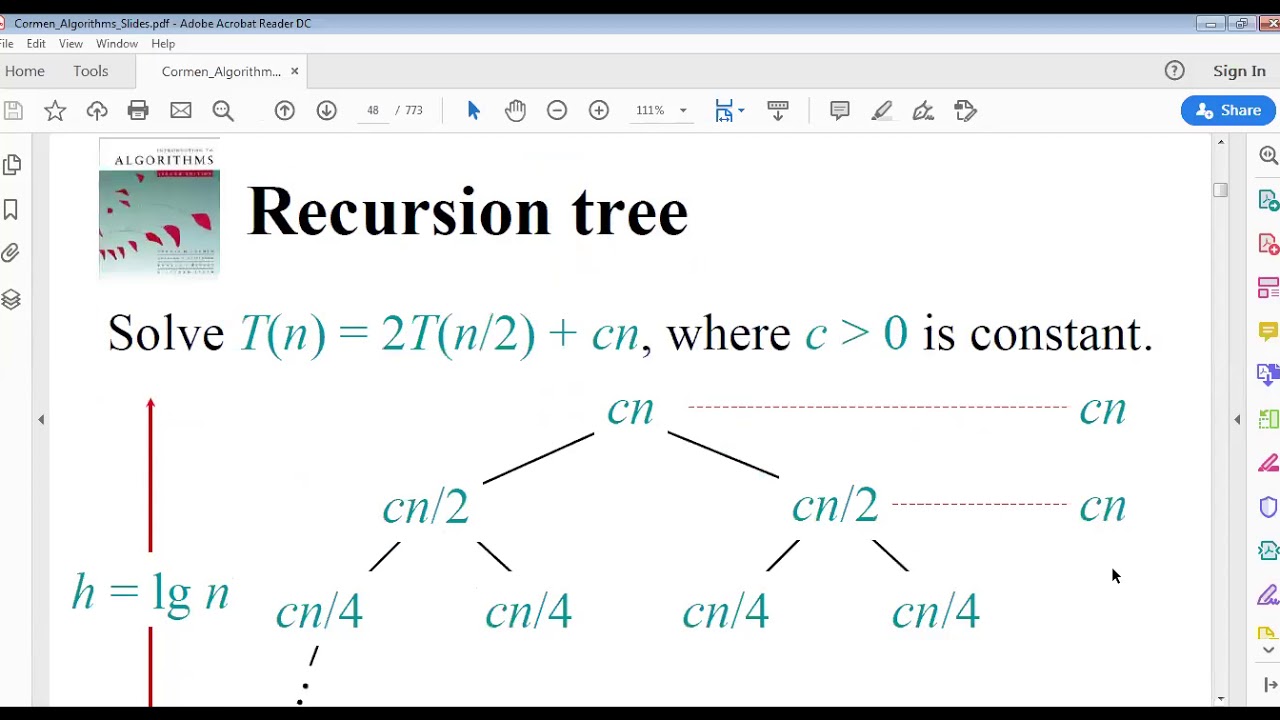 Recursion Tree Method Youtube