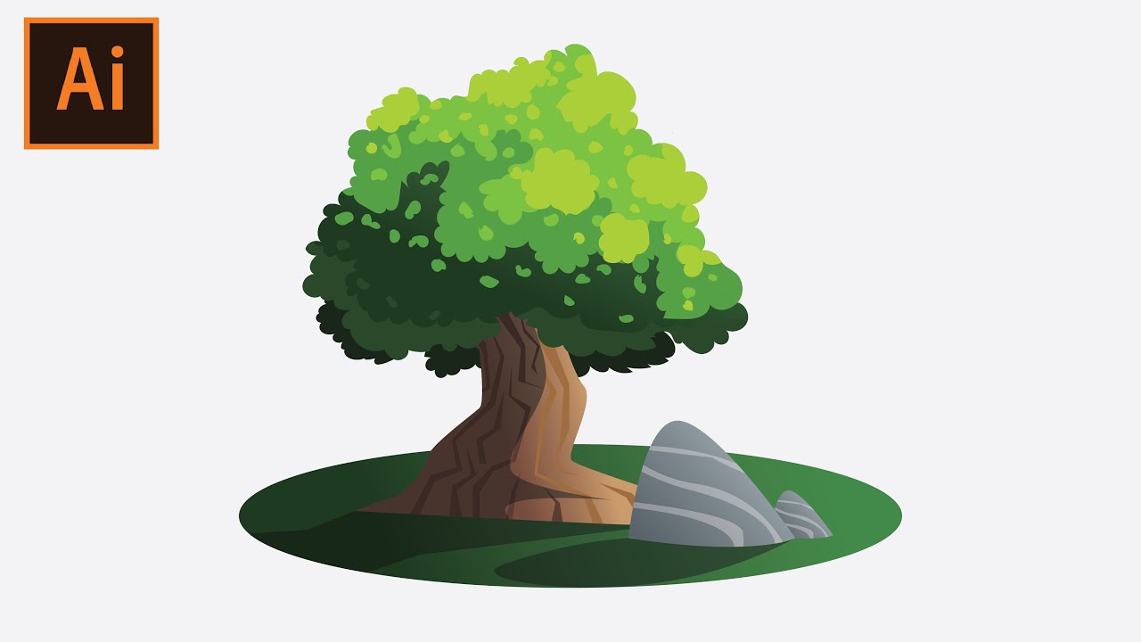 Draw Tree In Illustrator At Amy Kates Blog