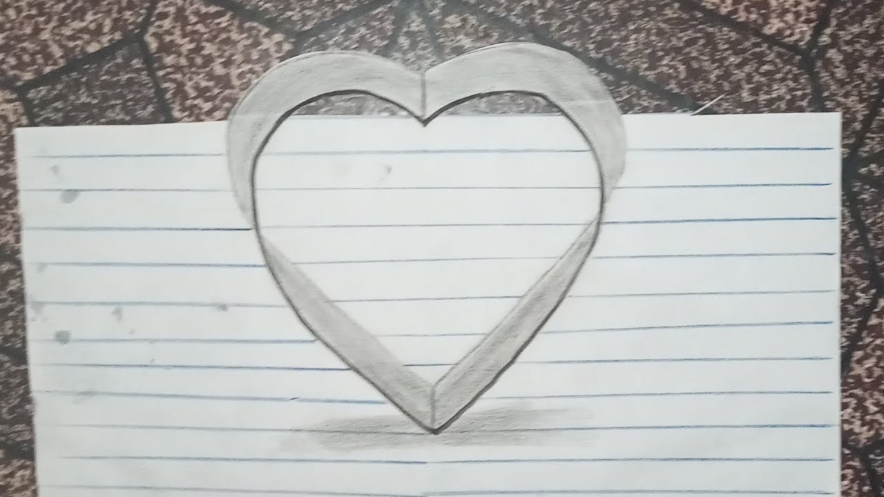 How To Draw 3d Heart Easy Drawing Step By Step Zb Artist Youtube