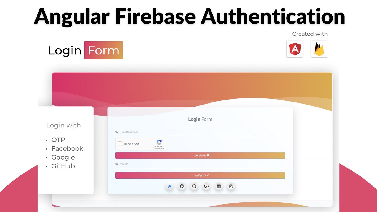 Angular Firebase Authentication With Otp Facebook Google Github