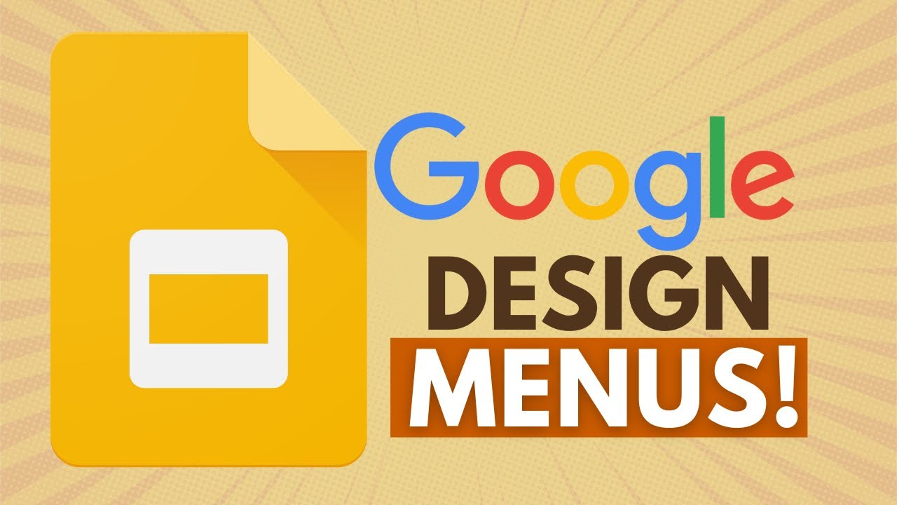 Designing Menus With Google Slides Youtube