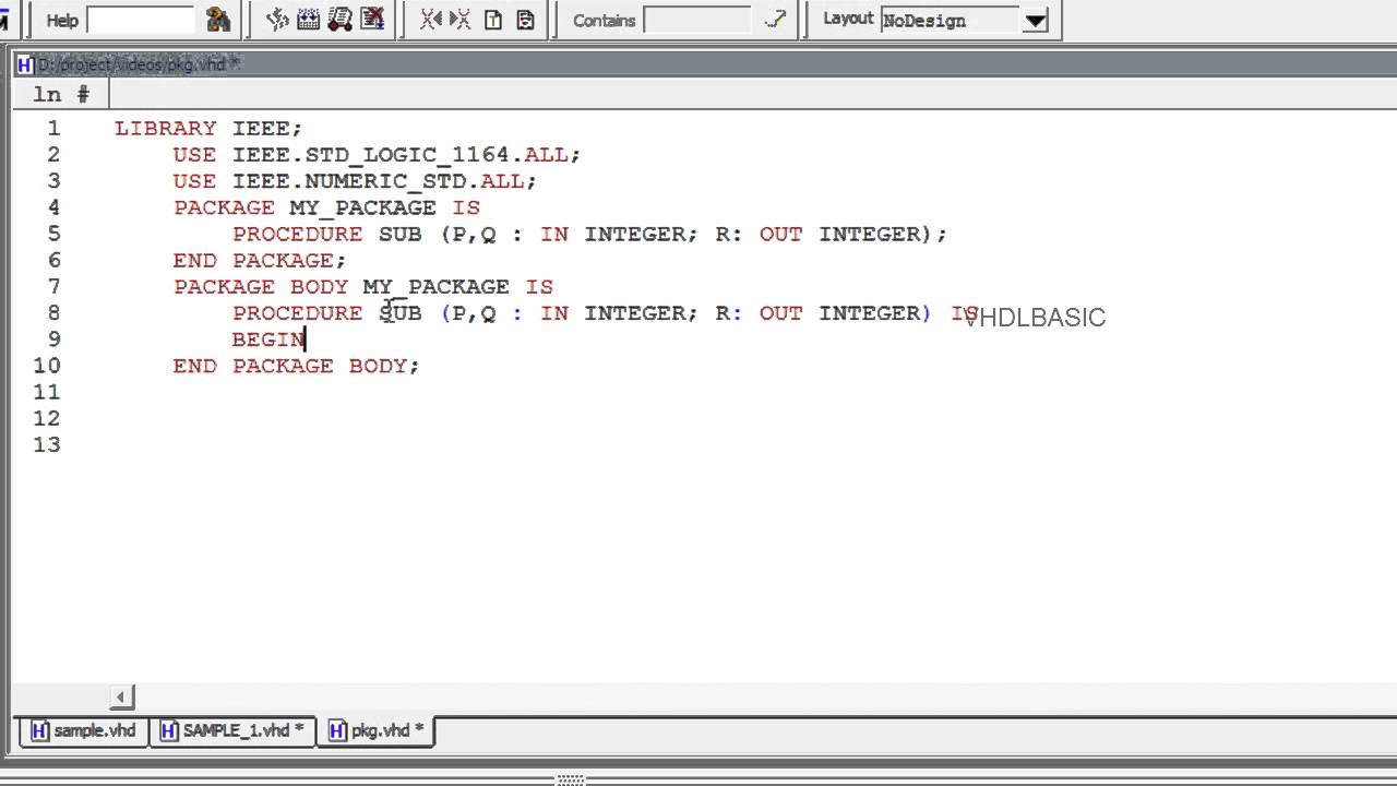 Vhdl Basic Tutorial Procedure Youtube