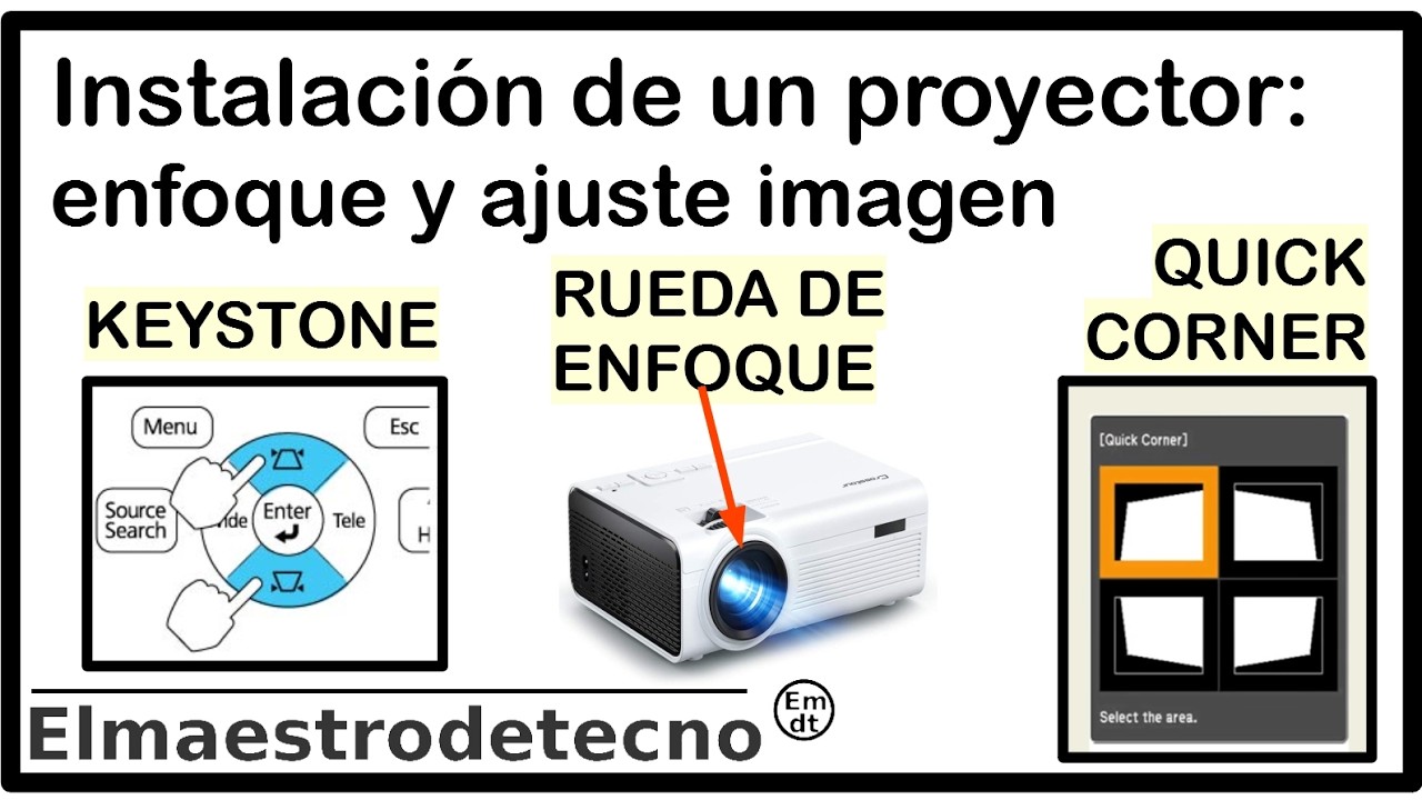 Ajustar Un Proyector Keystone Y Quickcorner Youtube